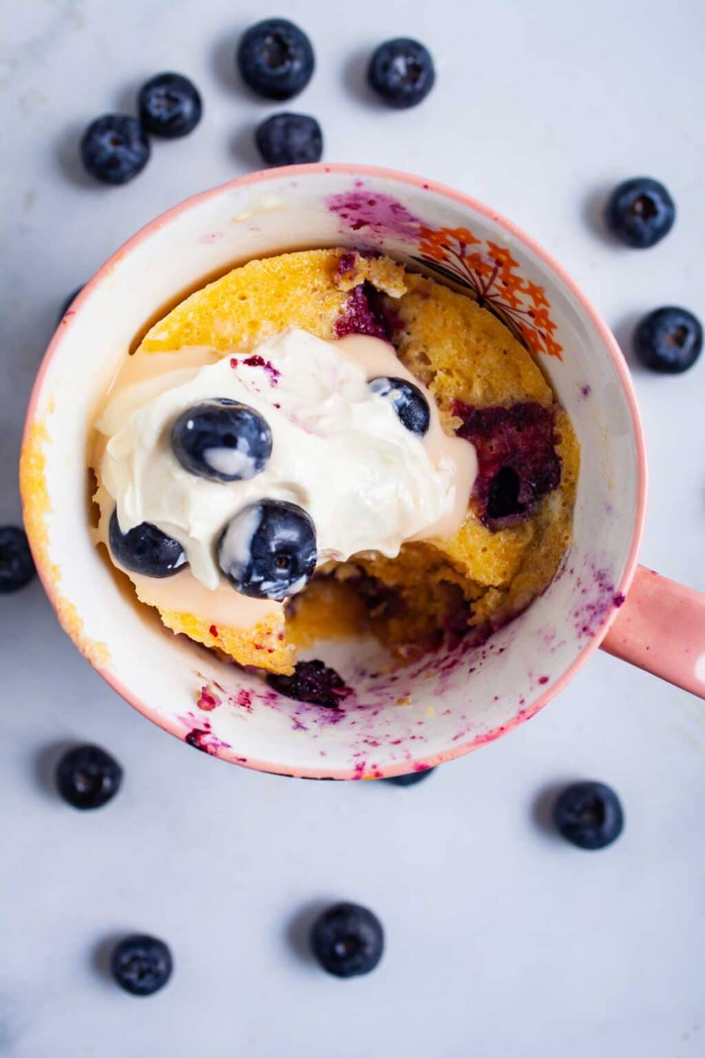 Almond Flour Mug Cake with Blueberries - My Chef's Apron