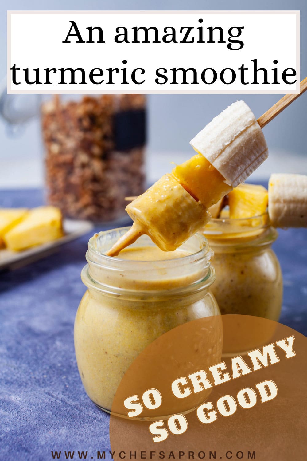 Super Creamy Turmeric Smoothie (Dairy-Free) - My Chef's Apron