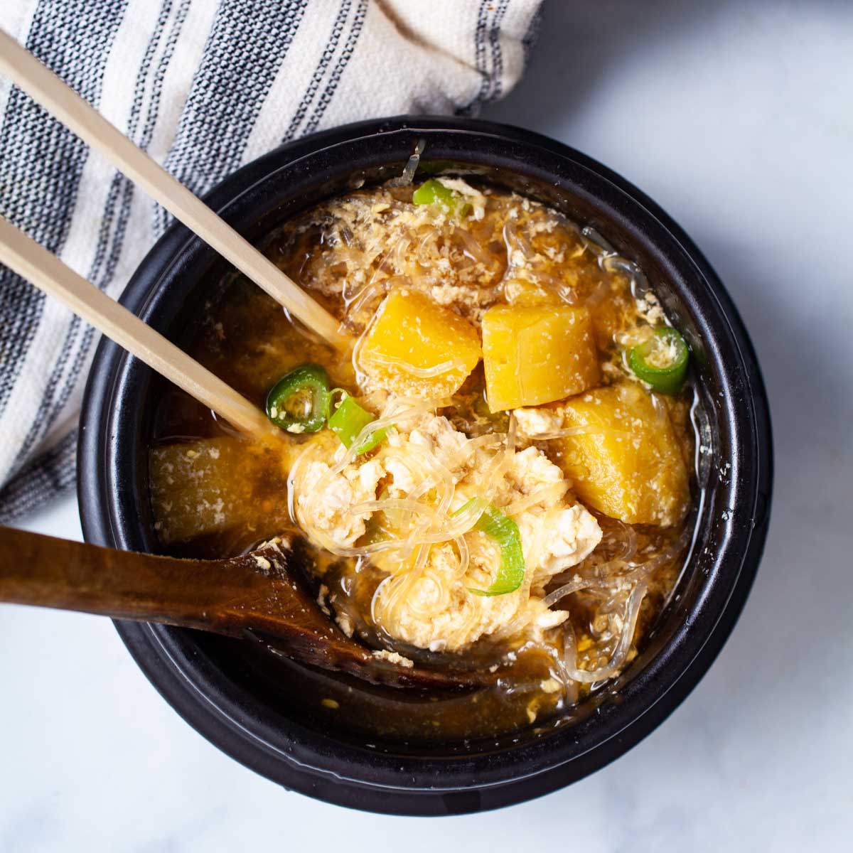 Bone Broth Breakfast With Eggs And Plantain - My Chef's Apron