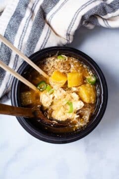Bone Broth Breakfast With Eggs And Plantain - My Chef's Apron