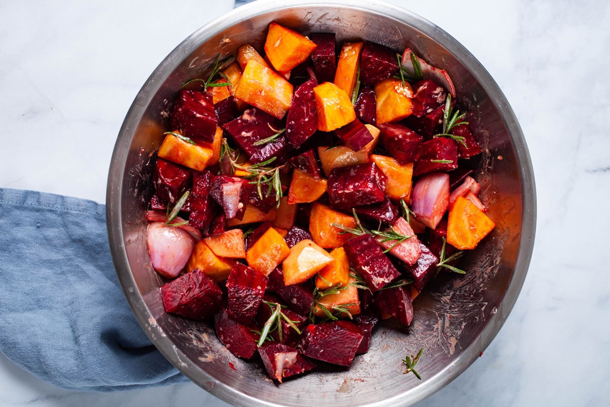 Buttery Beets with Sauteed Dandelion Greens & Pecans - My Chef’s Apron